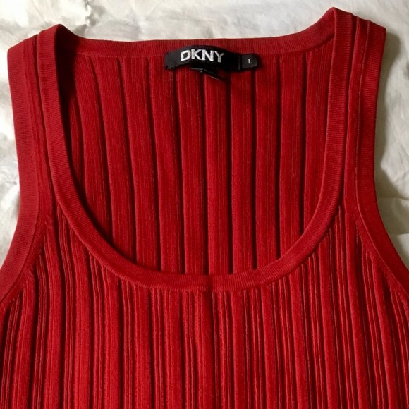 Dkny | Sweaters | Dkny Womens Red Knit Tank Sweater Set Size L | Poshmark